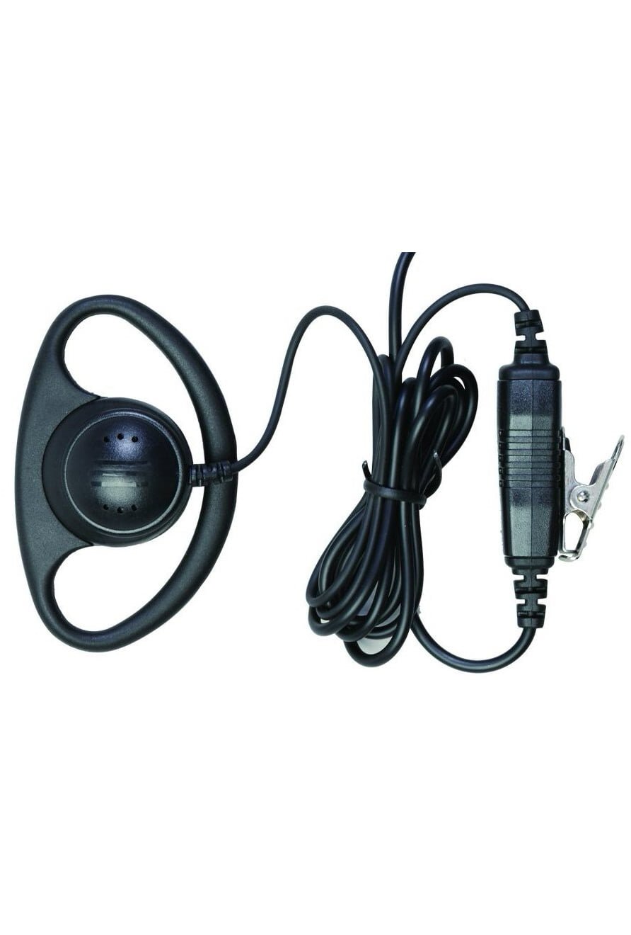 D-Shape Shell EP w/ Inline Mic & PTT | Apex Radio Systems